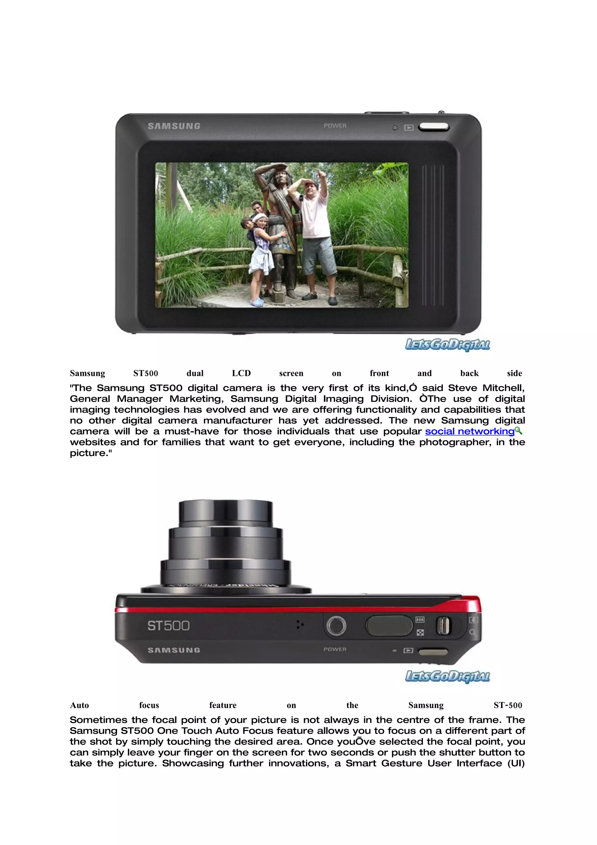 Samsung ST500 digital camera | PDF