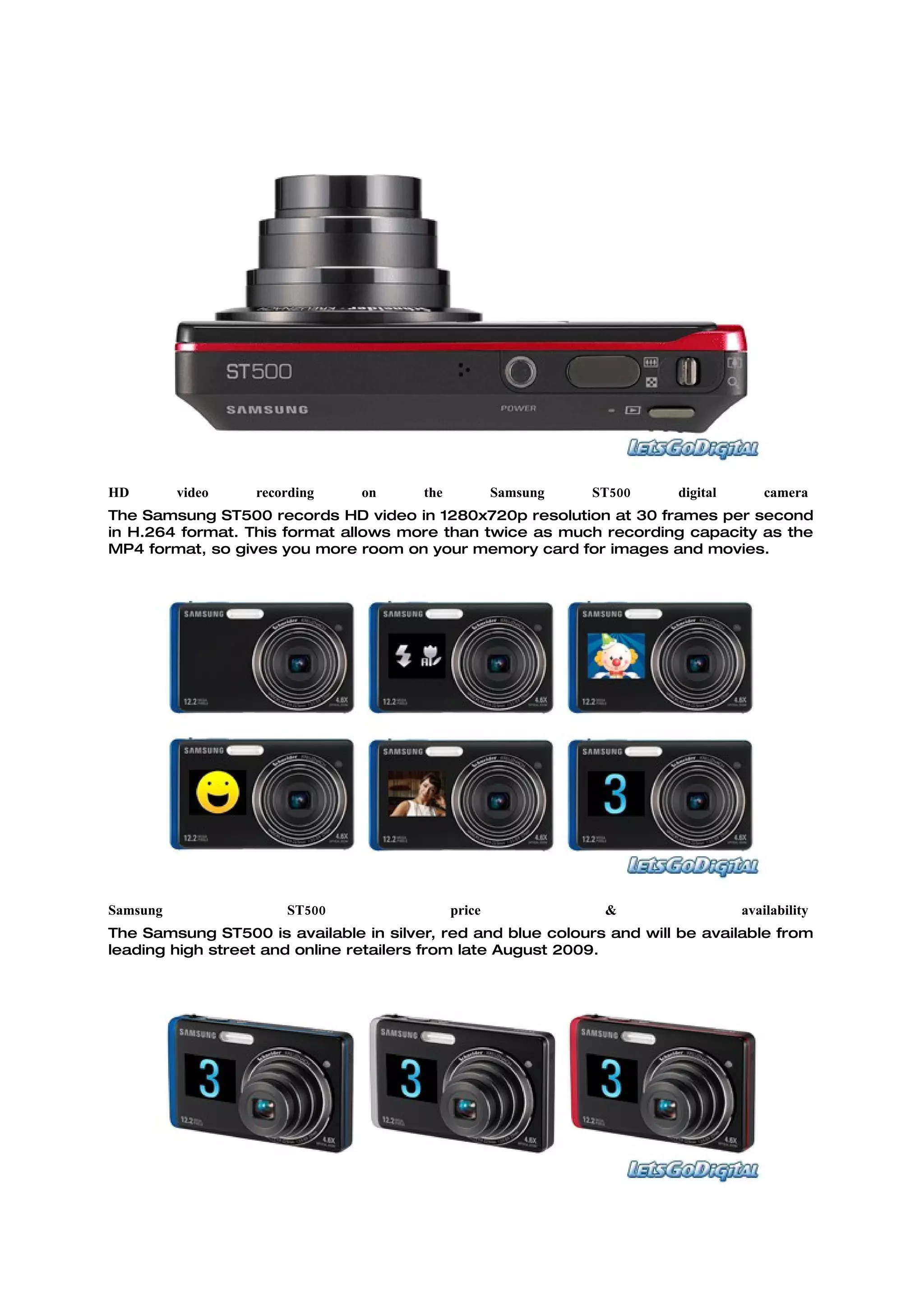 Samsung ST500 digital camera | DOC