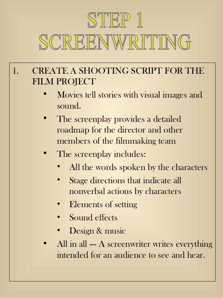 3step filmmaking process