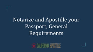 3 Steps To Notarize and Apostille Copy of your US Passport For Use in ...