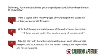 3 Steps To Notarize and Apostille Copy of your US Passport For Use in ...