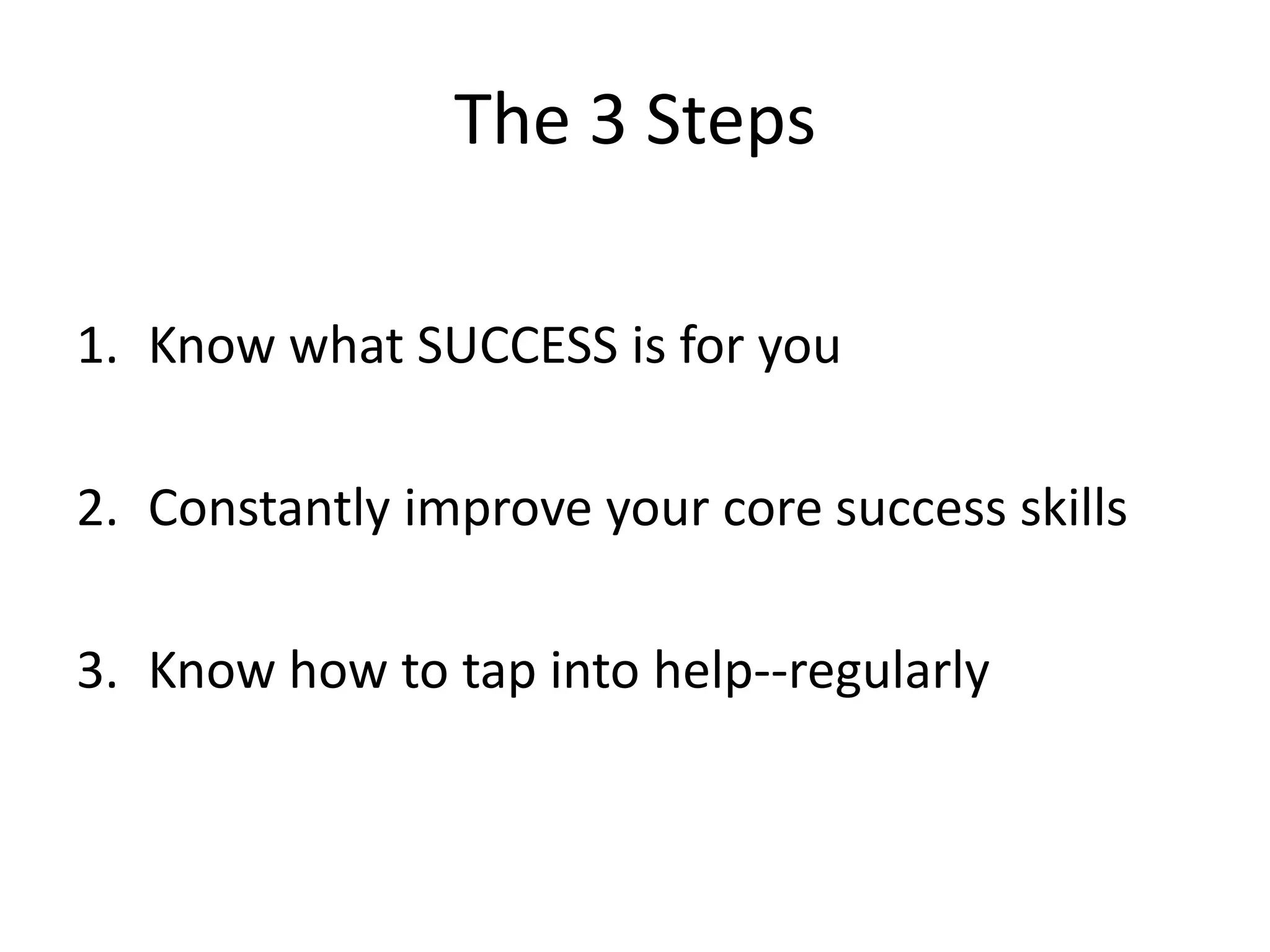 3 steps to success | PPT