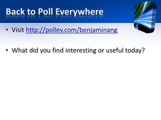 3 steps (+twitter) to student engagement | PPT