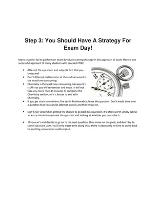 3 Step success plan For JEE Preparation | PDF