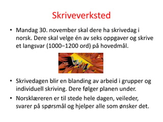 3 ste skriveverksted des2015 | PPTX