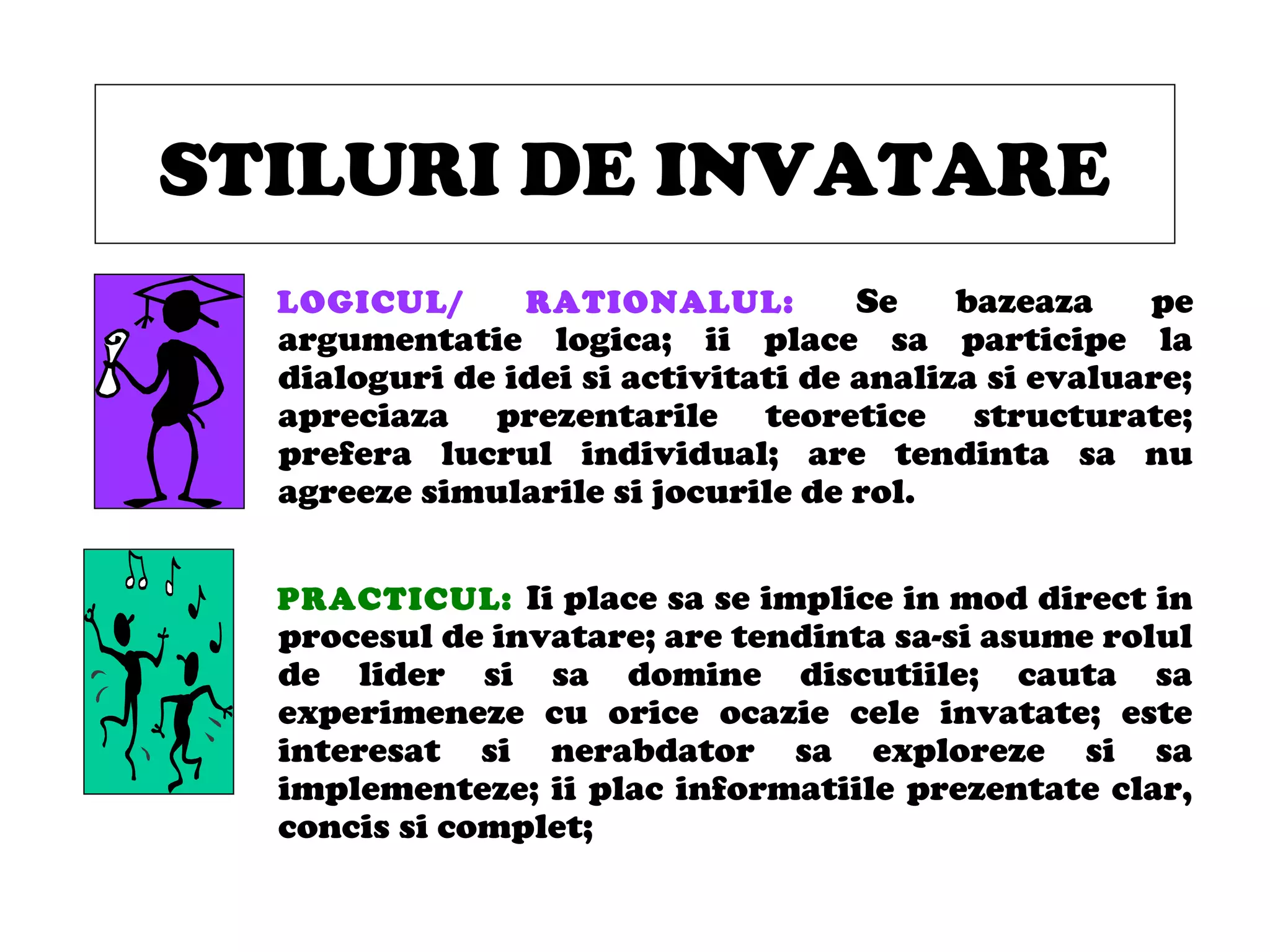 3 stiluri de invatare | PPT