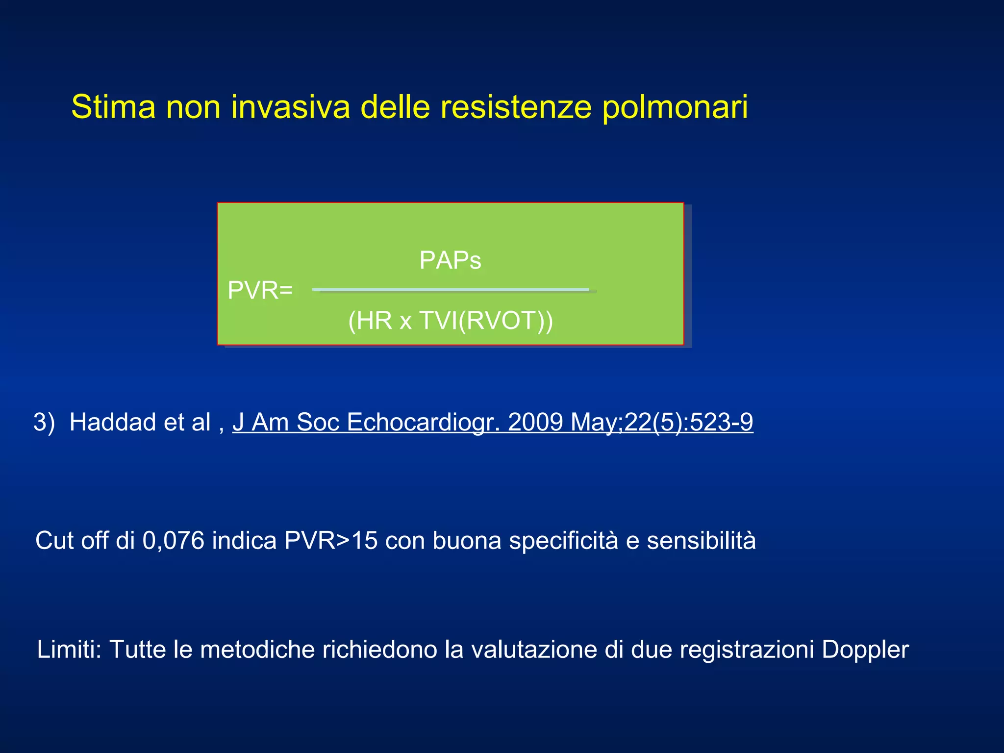 la stima ecocardiografica delle pressioni polmonari | PPT