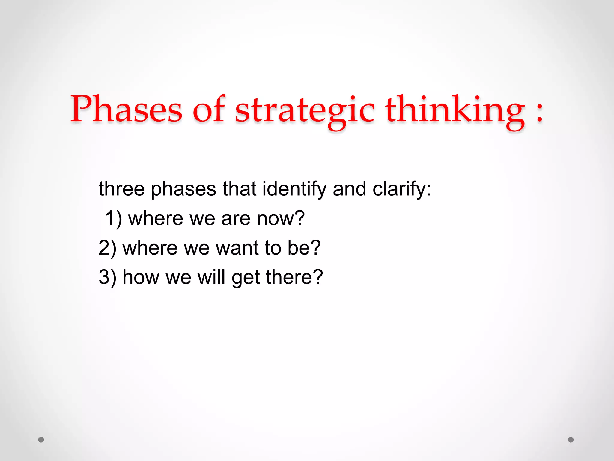 strategic thinking | PPTX