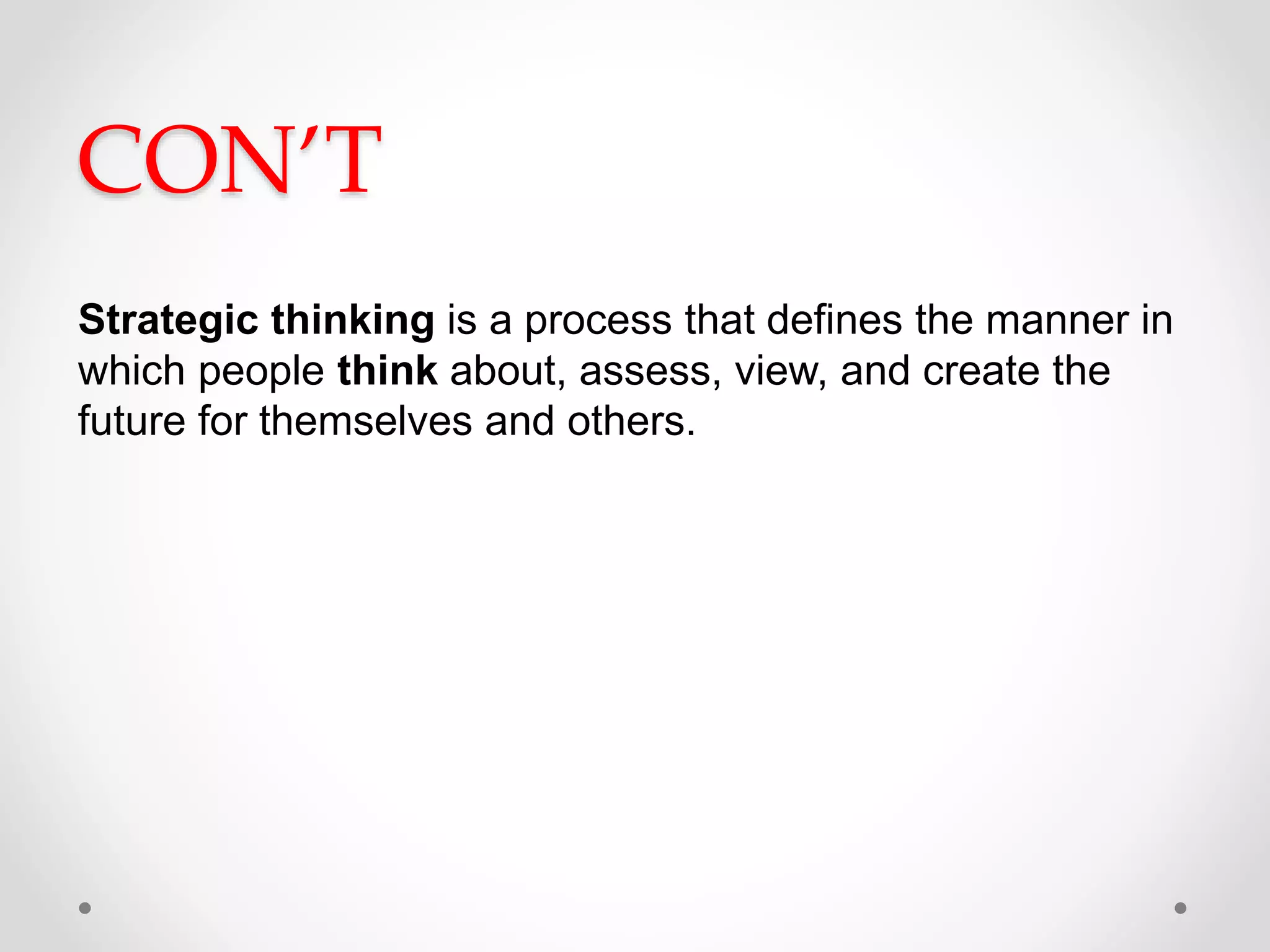 strategic thinking | PPTX