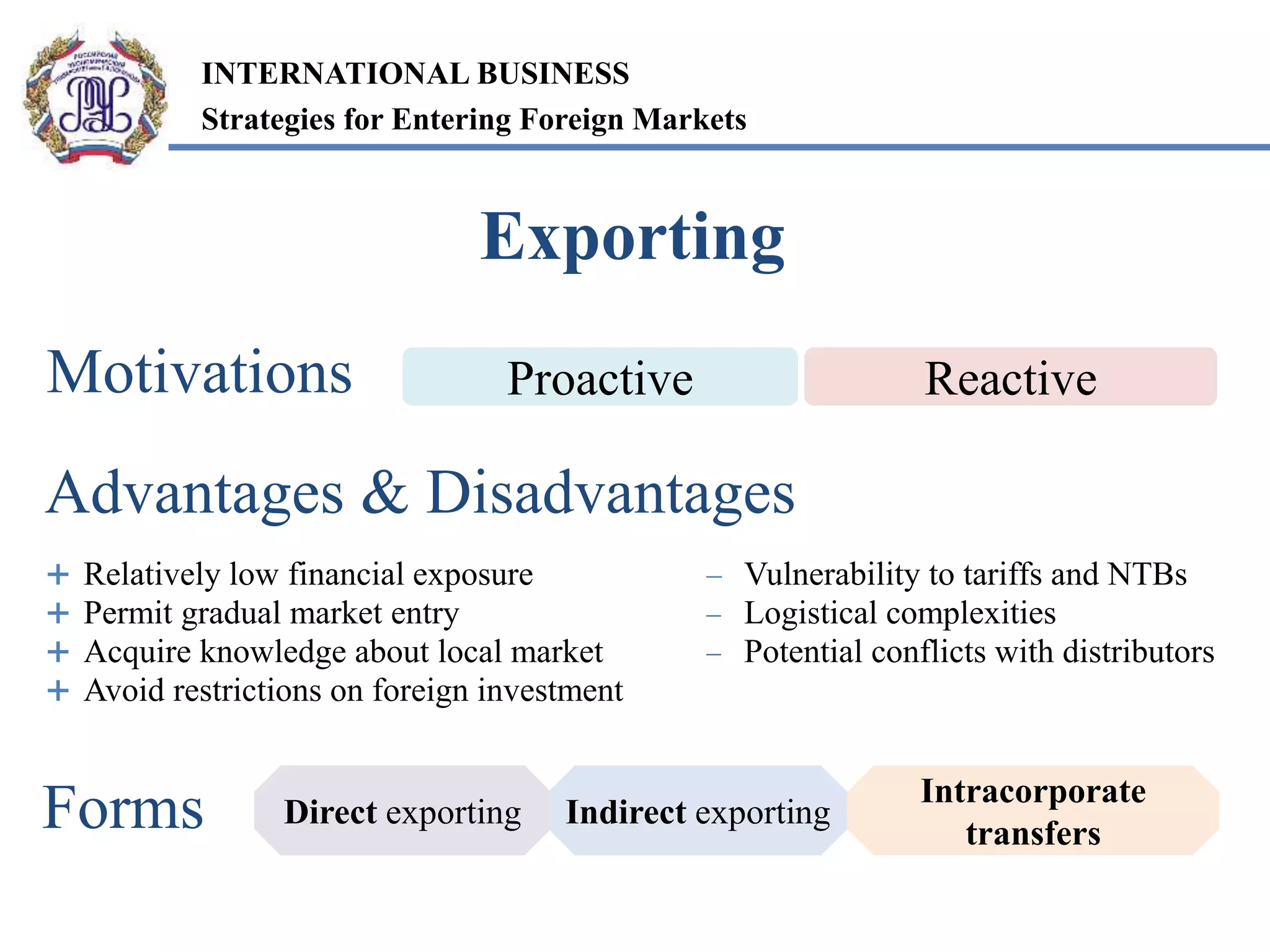 Strategies for entering foreign markets | PPTX