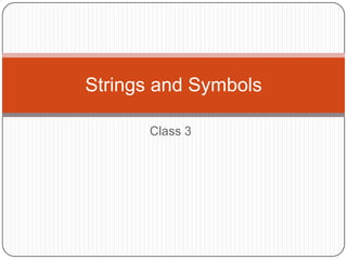 Ruby Strings & Symbols | PPTX
