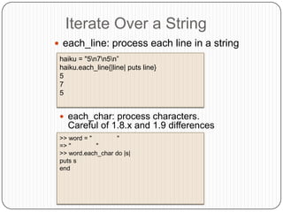 Ruby Strings & Symbols | PPTX