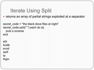 Ruby Strings & Symbols | PPTX
