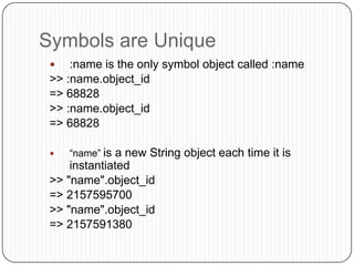 Ruby Strings & Symbols | PPTX