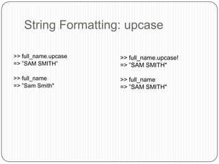 Ruby Strings & Symbols | PPTX