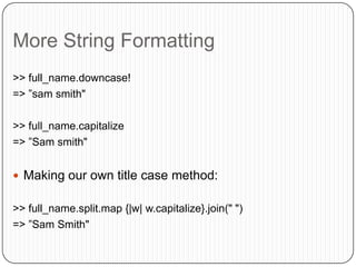 Ruby Strings & Symbols | PPTX