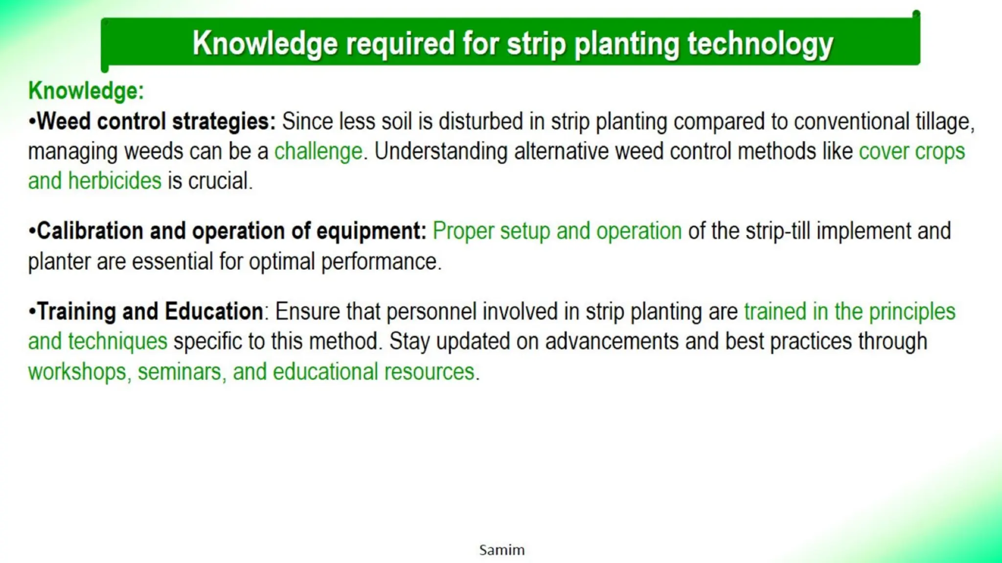 Strip Planting - Climate Smart Agriculture | PPT
