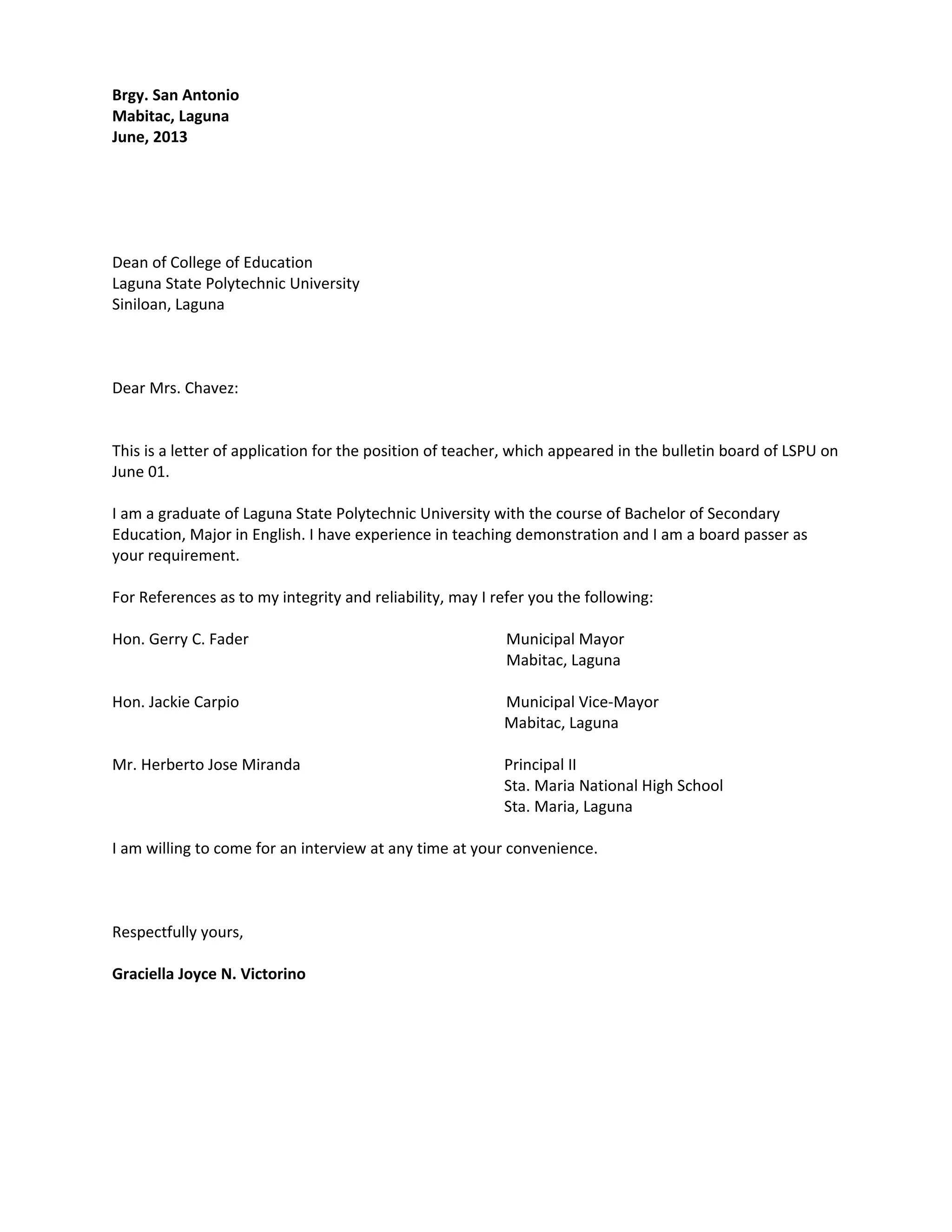 3 Style Application Letter | DOC