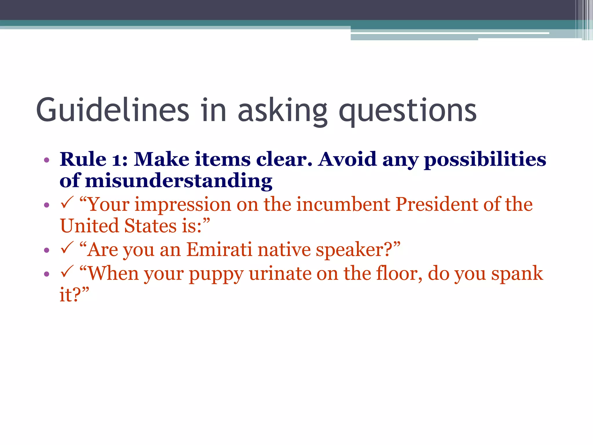 3 survey, questionaire, graphic techniques | PPTX