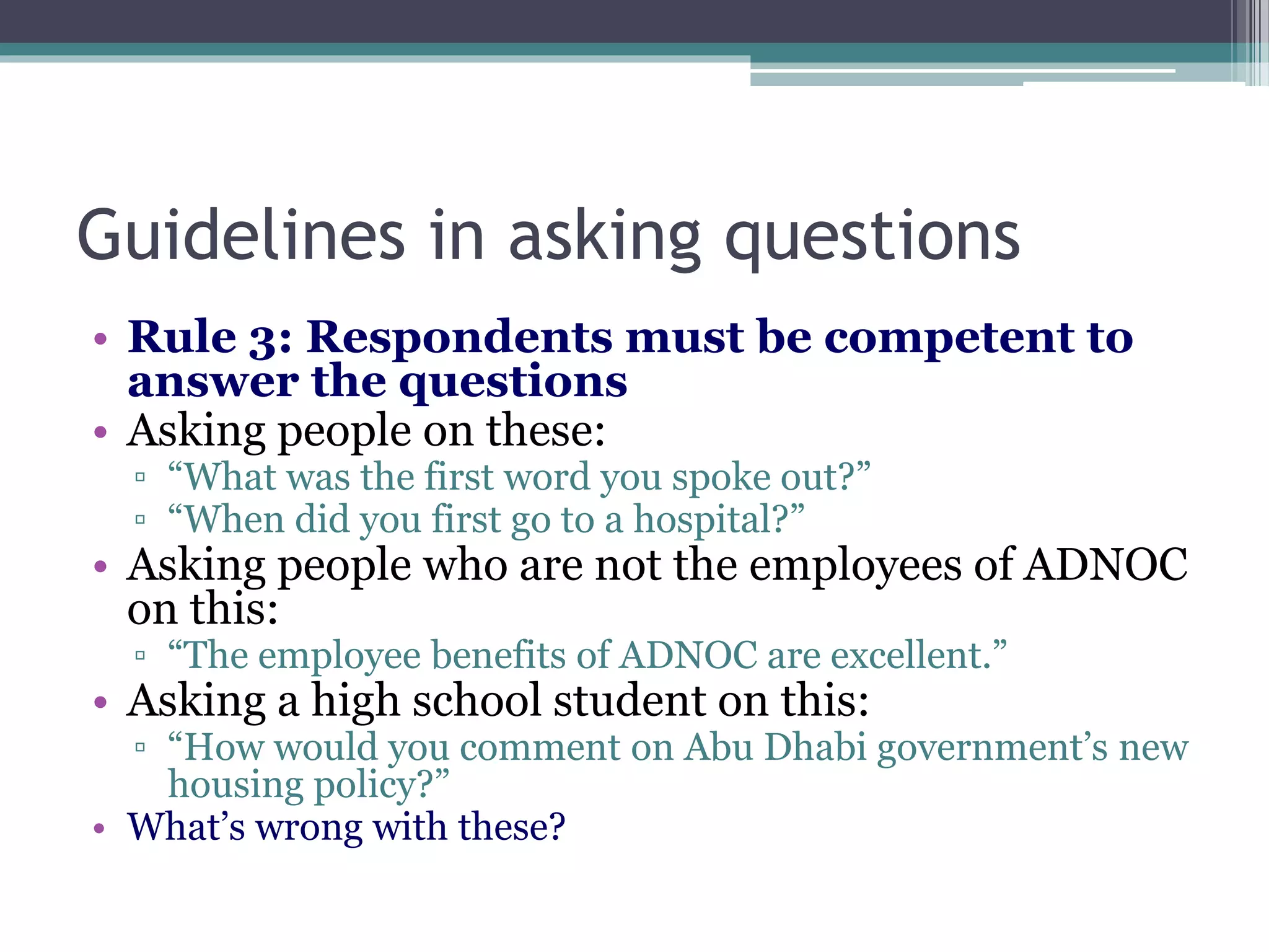 3 survey, questionaire, graphic techniques | PPTX