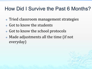 Surviving the First Year of Teaching in a NYC Public School | PPTX