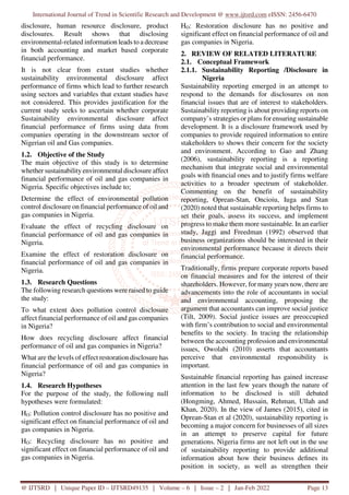 Sustainability Environmental Disclosure and Financial Performance of Oil and Gas Companies in ...