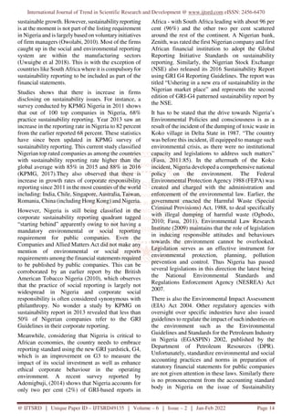 Sustainability Environmental Disclosure and Financial Performance of Oil and Gas Companies in ...