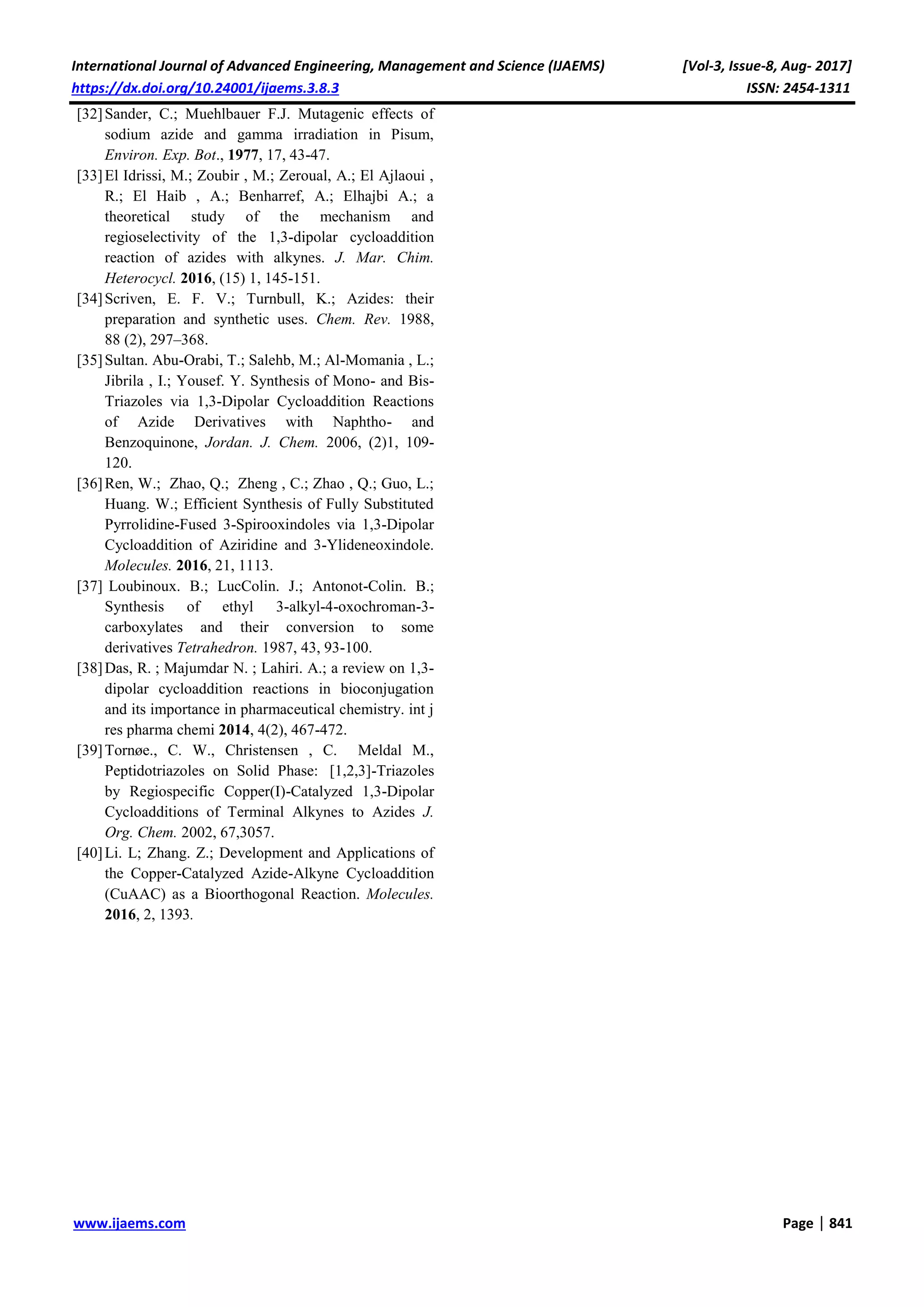 Synthesis of 1,2,3-Triazole 5-Chloroisatin Derivatives via Copper ...