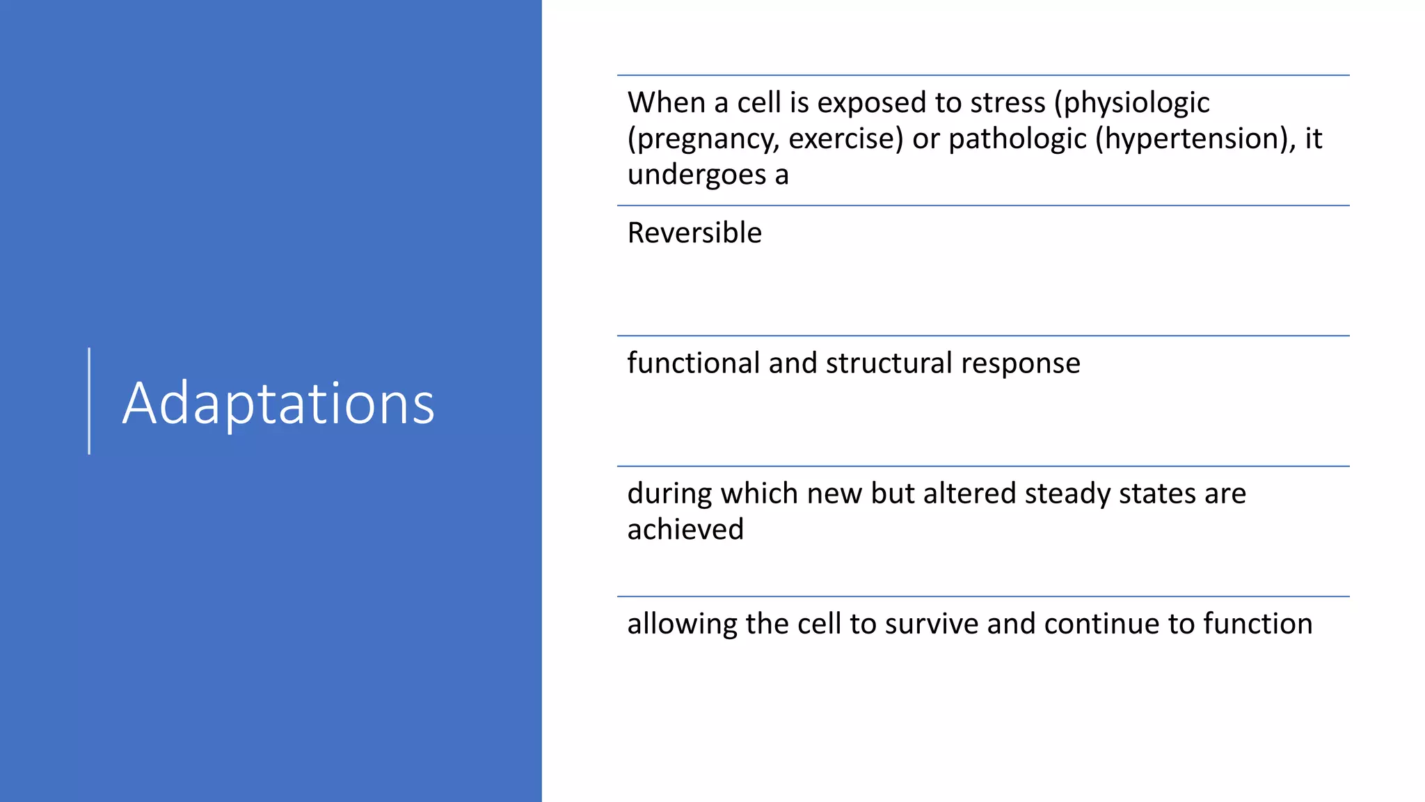 Ch 2 adaptations, cell injury, cell death | PPTX