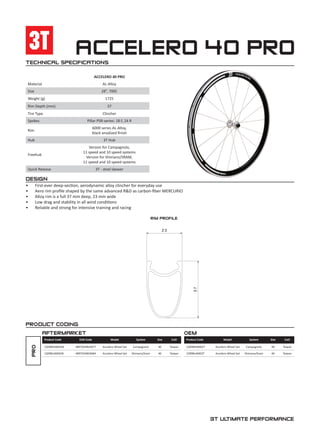 3 t accelero 40 pro intro sheet | PDF
