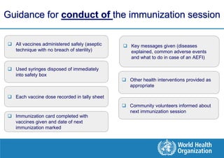 Checklists for Vaccines and Immunization | PPTX