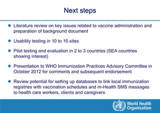 Checklists for Vaccines and Immunization | PPTX