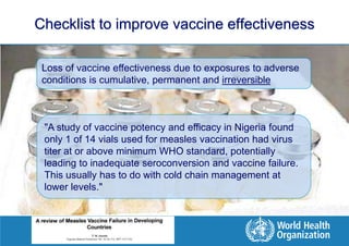 Checklists for Vaccines and Immunization | PPTX