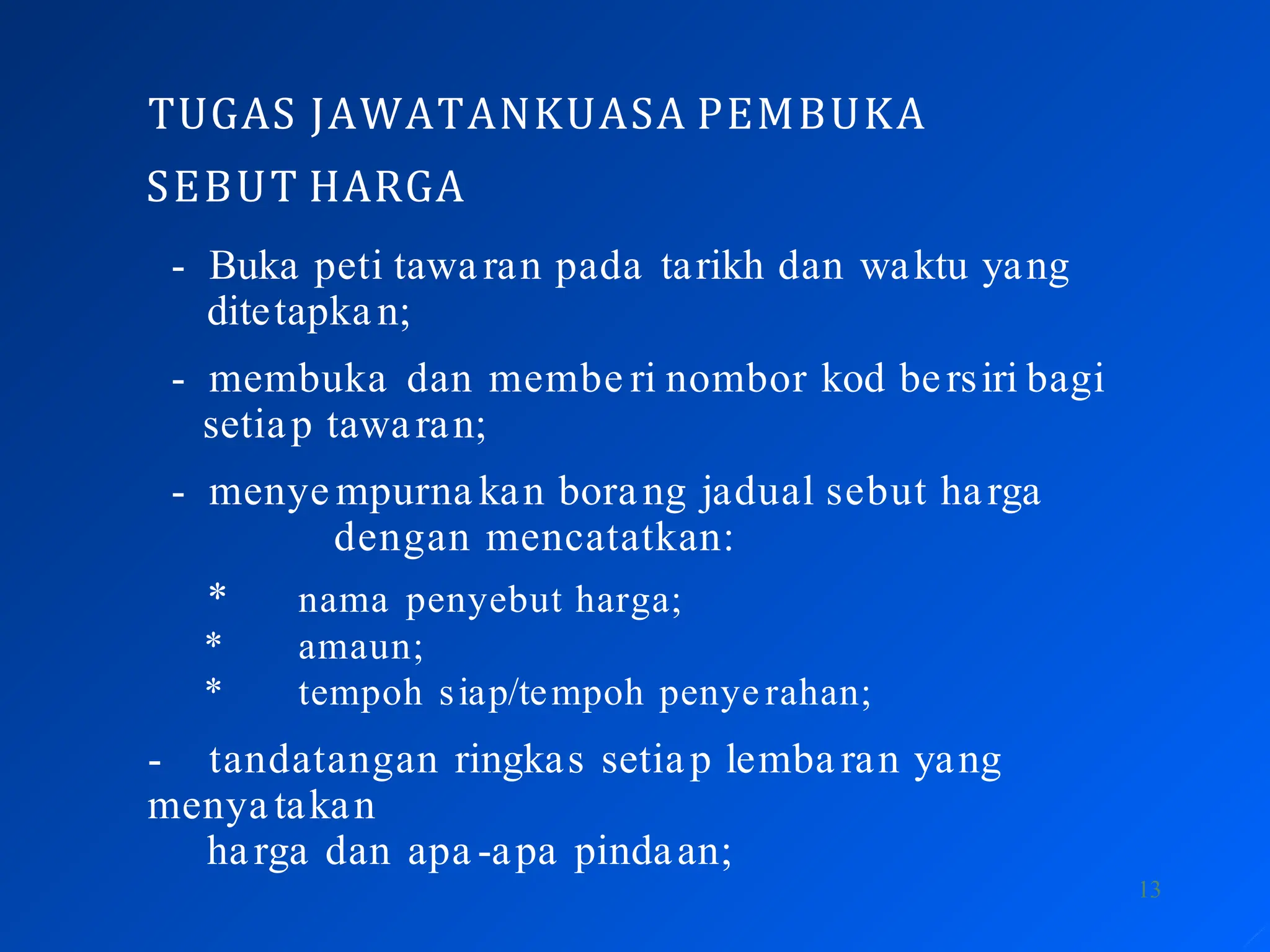 tatacara kaedah sebutharga | PPTX