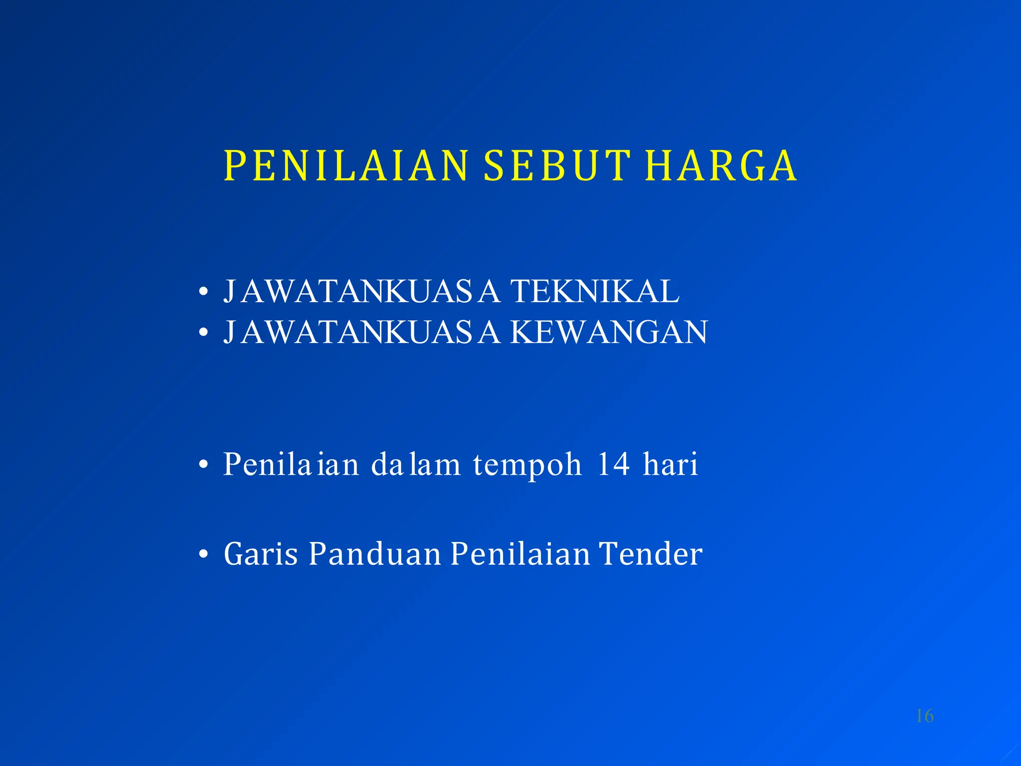 tatacara kaedah sebutharga | PPTX