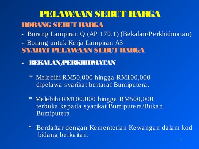 Tatacara Kaedah Sebut Harga | PPT