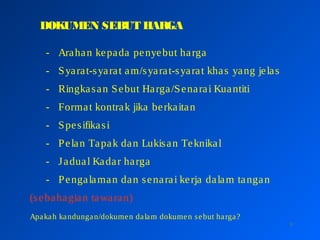 Tatacara Kaedah Sebut Harga | PPT