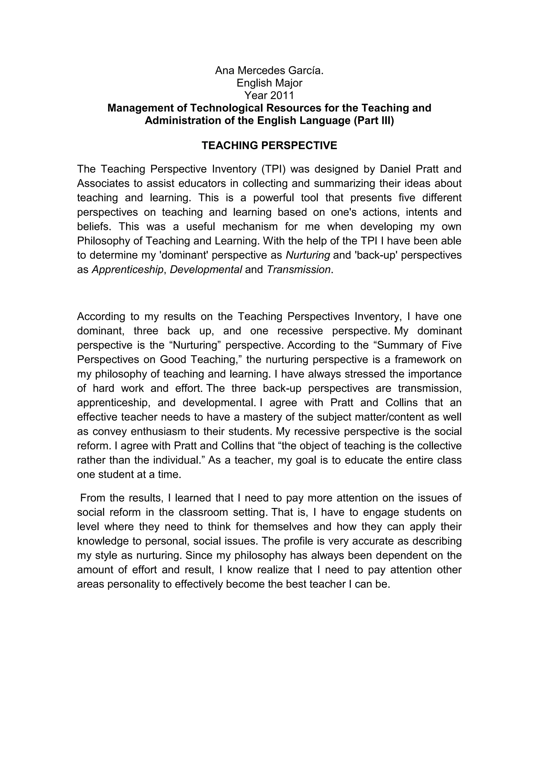 3 teaching perspective | PDF