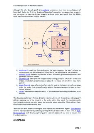 Team Sports 1º ESO Secciones | PDF