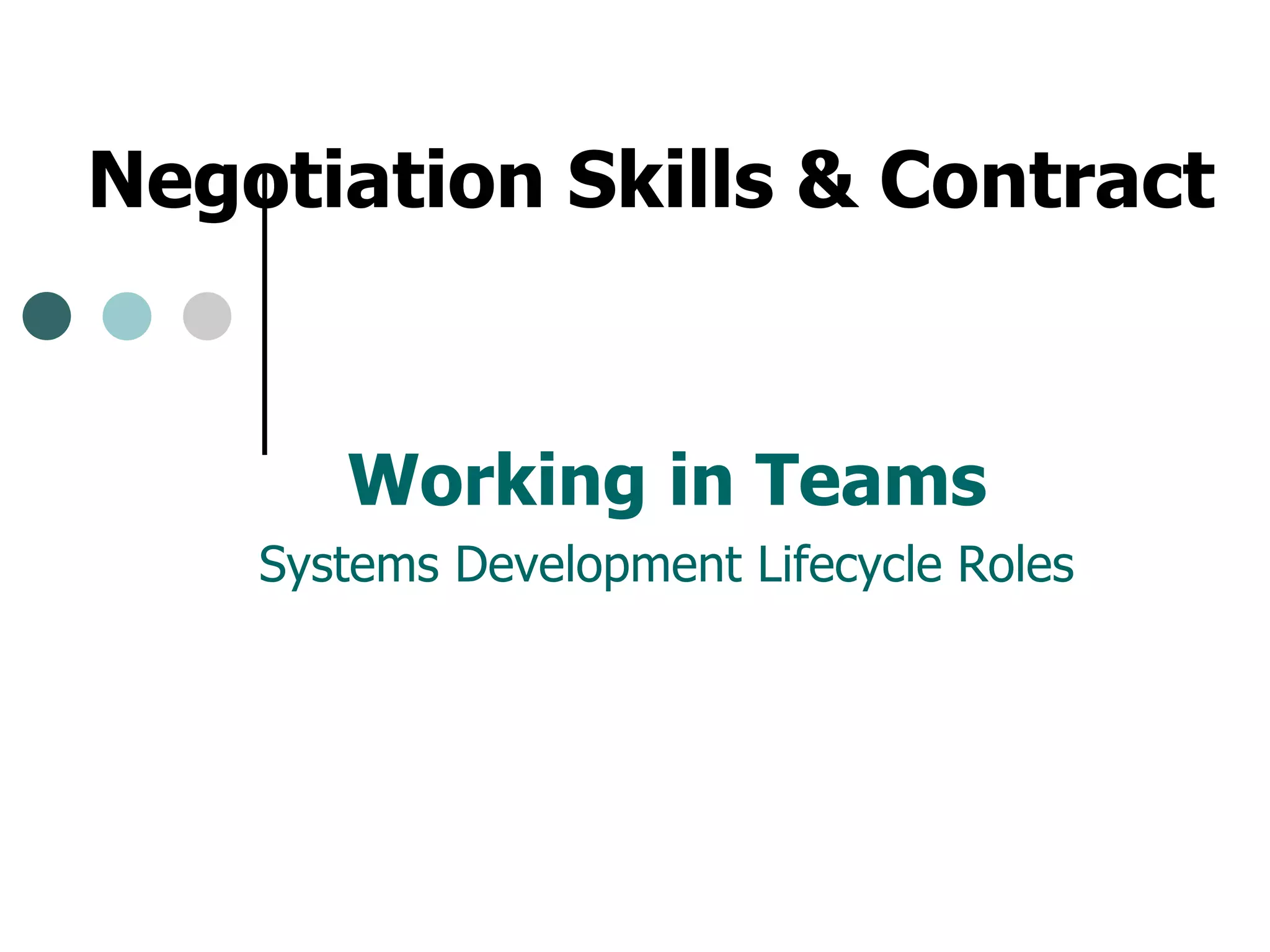 # 3 Team Work for Negotiation.ppt