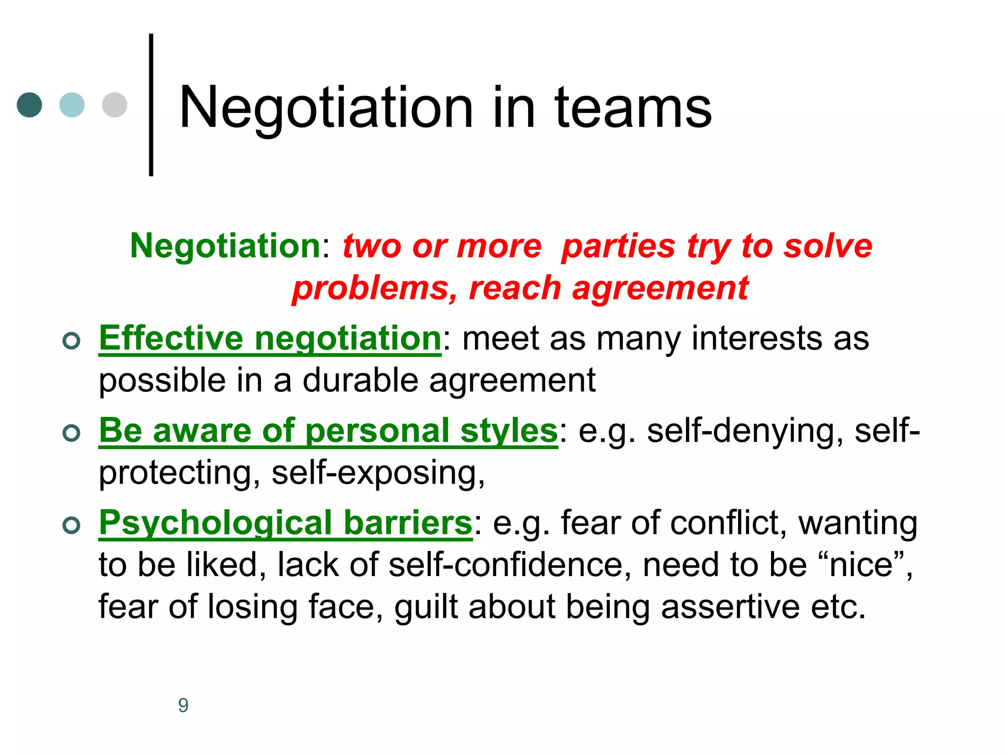 # 3 Team Work for Negotiation.ppt
