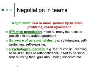 # 3 Team Work for Negotiation.ppt
