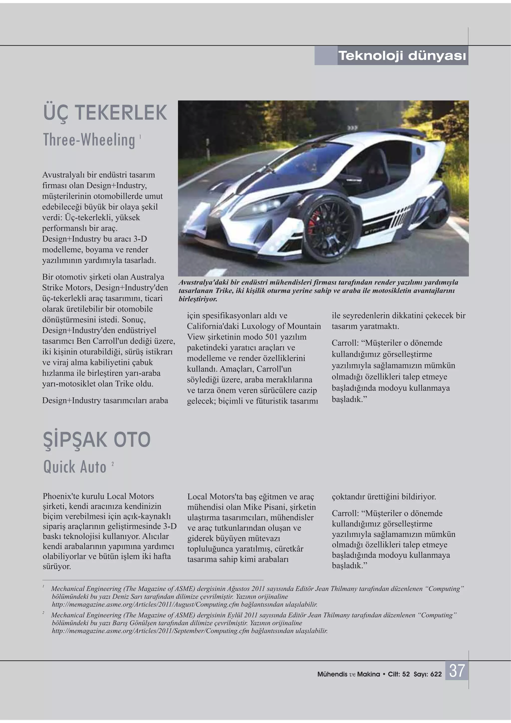 3 Tekerlekli Araba | PDF