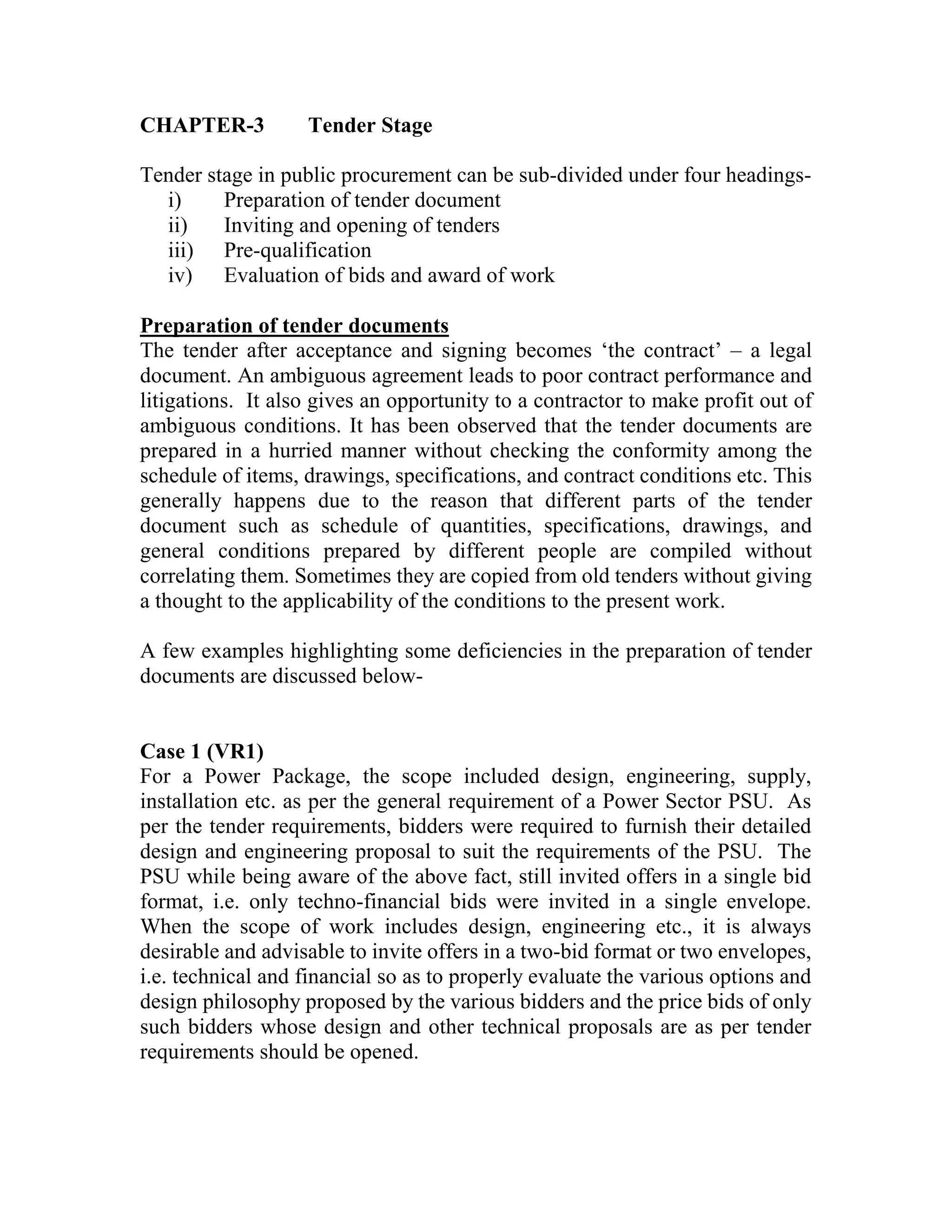 3 tender stage | PDF