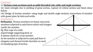 3_Tension Members, Types, Design of Tension member,. | PPT