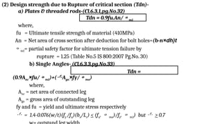 3_Tension Members, Types, Design of Tension member,. | PPTX