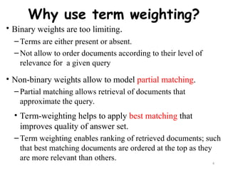 information retrieval term Weighting.ppt | Search | Internet