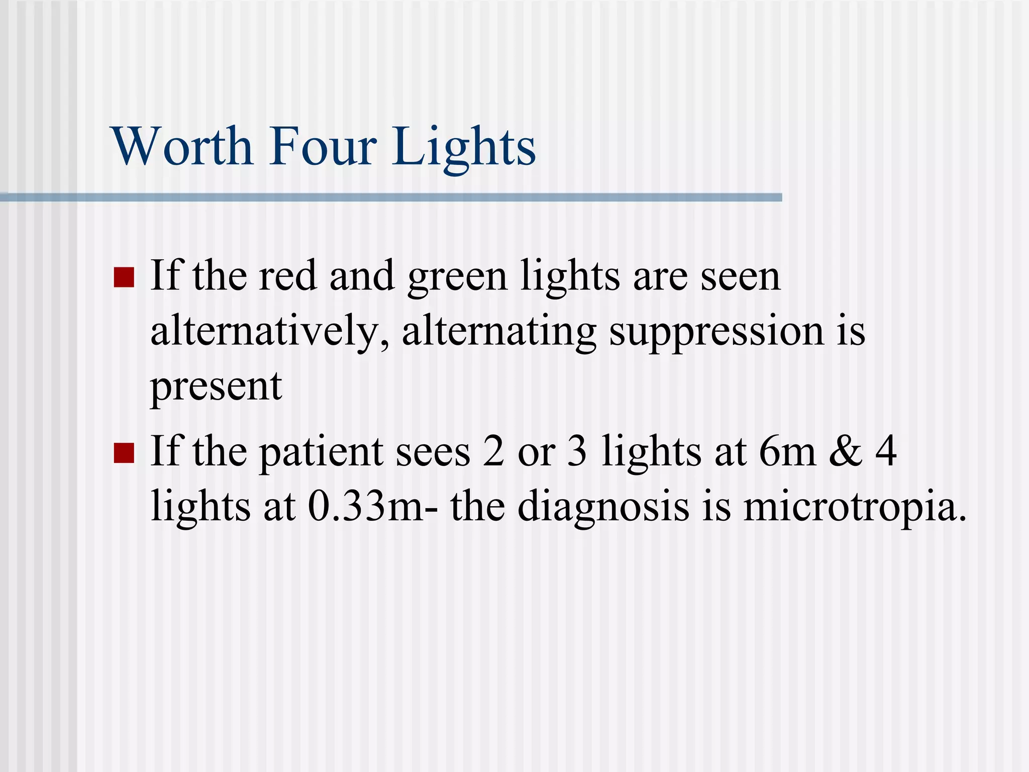 3 Tests for Binocular Single Vision | PPT