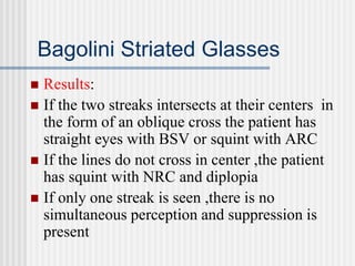 3 Tests for Binocular Single Vision | PPT