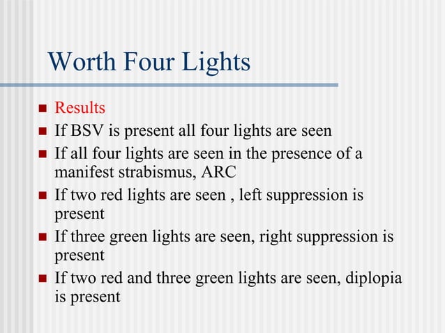 3 Tests for Binocular Single Vision | PPT